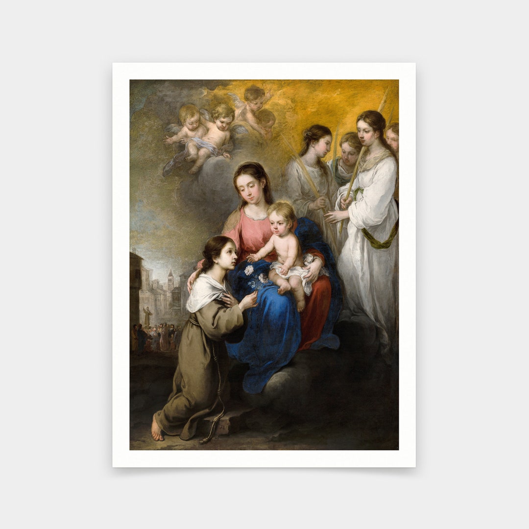 Bartolome Esteban Murillo,the Virgin and Child With Saint Rose of ...