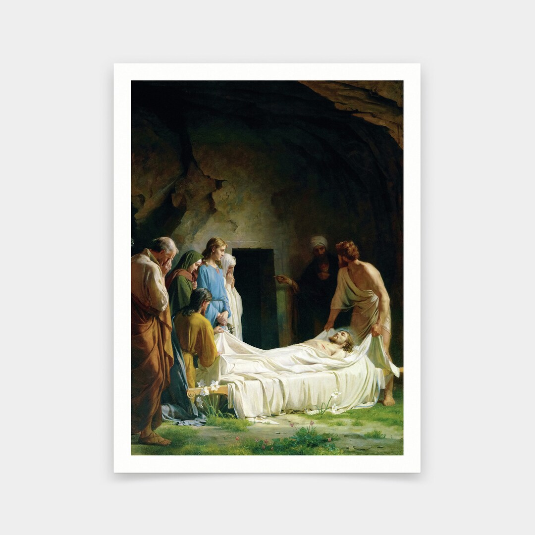 Carl Bloch,burial of Jesus,art Prints,vintage Art,canvas Wall Art ...