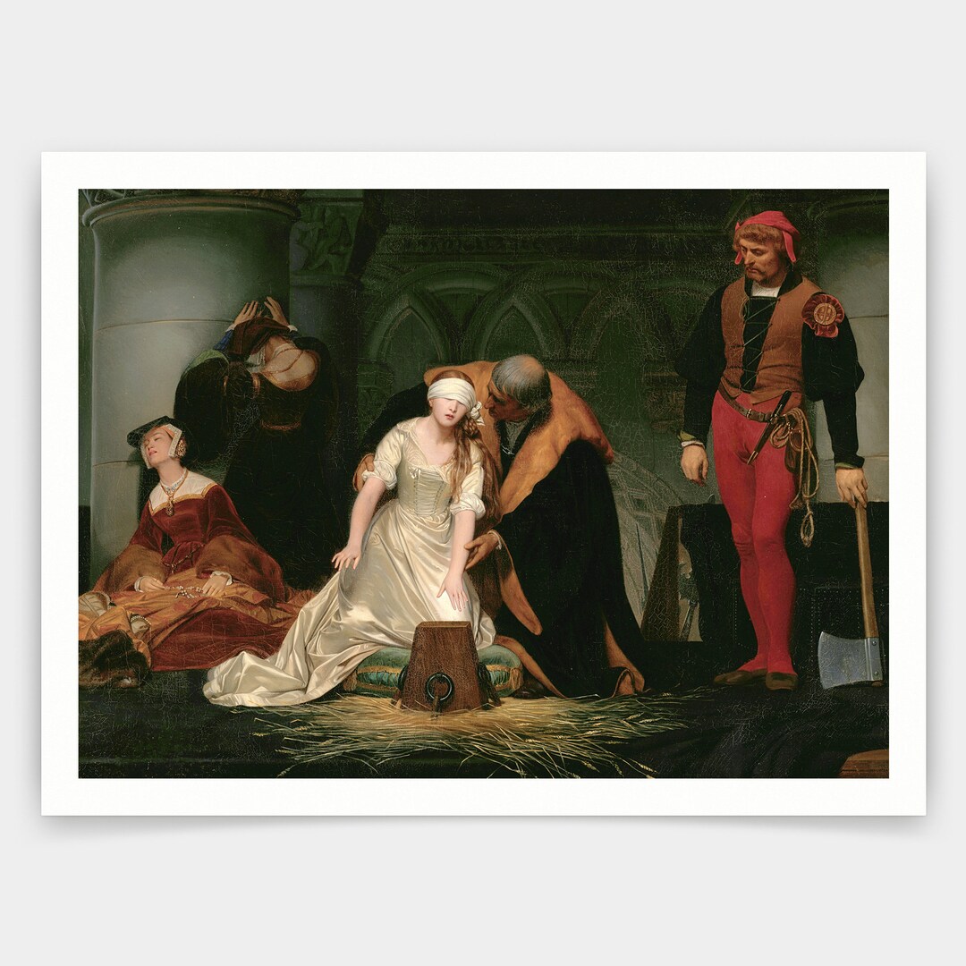 Paul Delaroche,execution of Lady Jane Grey,art Prints,vintage Art ...