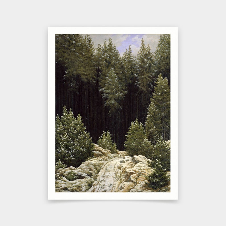 Caspar David Friedrich,early Snow,art Prints,vintage Art,canvas Wall ...