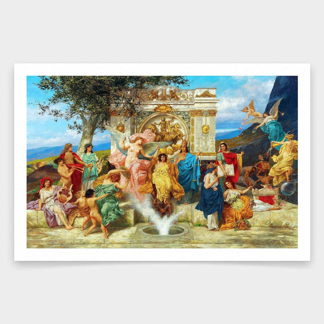 Henryk Siemiradzki,the Parnassus,art Prints,vintage Art,canvas Wall Art ...