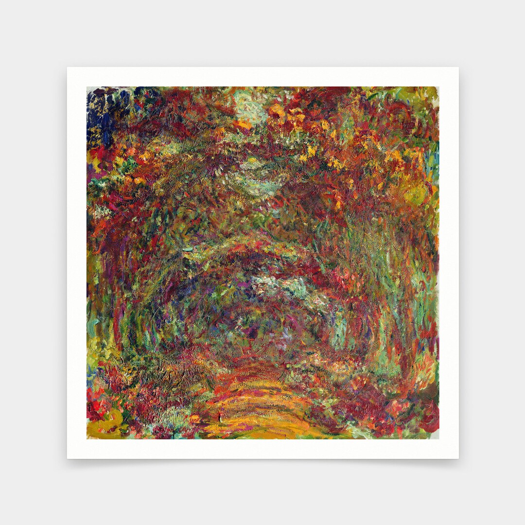 Claude Monet,the Rose Path, Giverny, 1920,art Prints,vintage Art,canvas ...