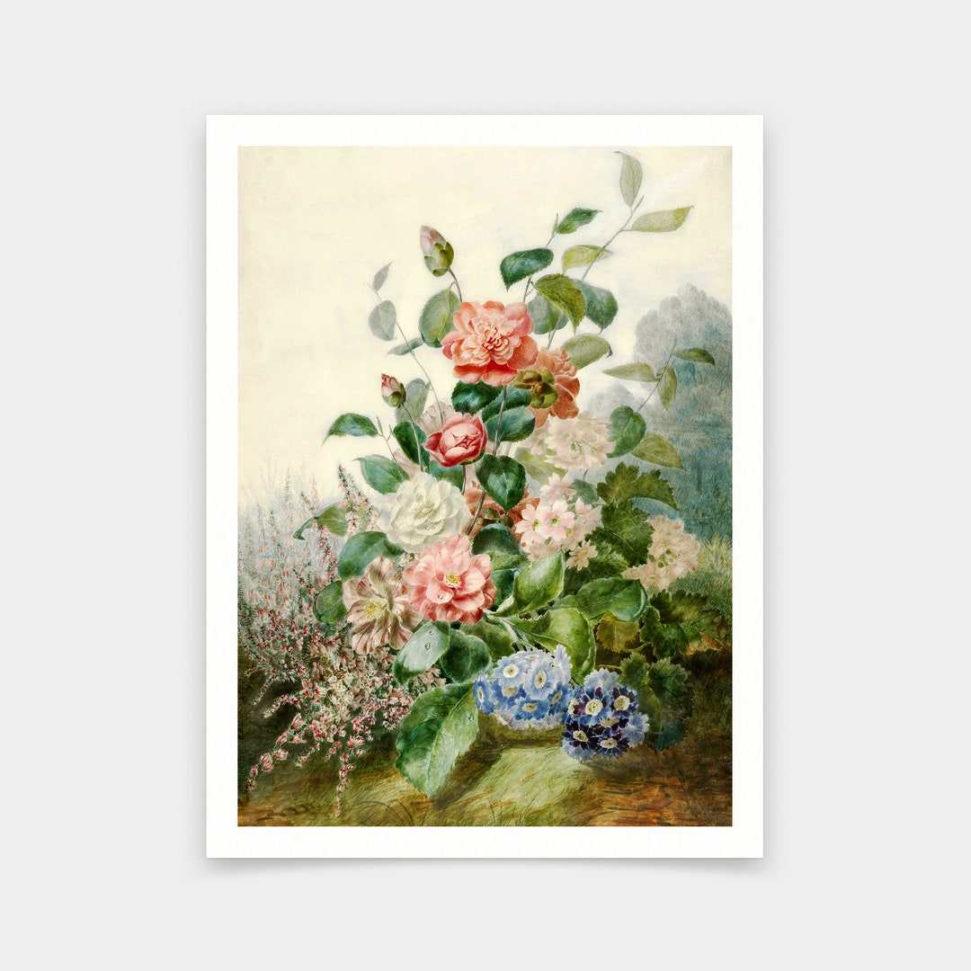 Antoine Pascal,various Flowers Growing in a Landscape Setting,art ...