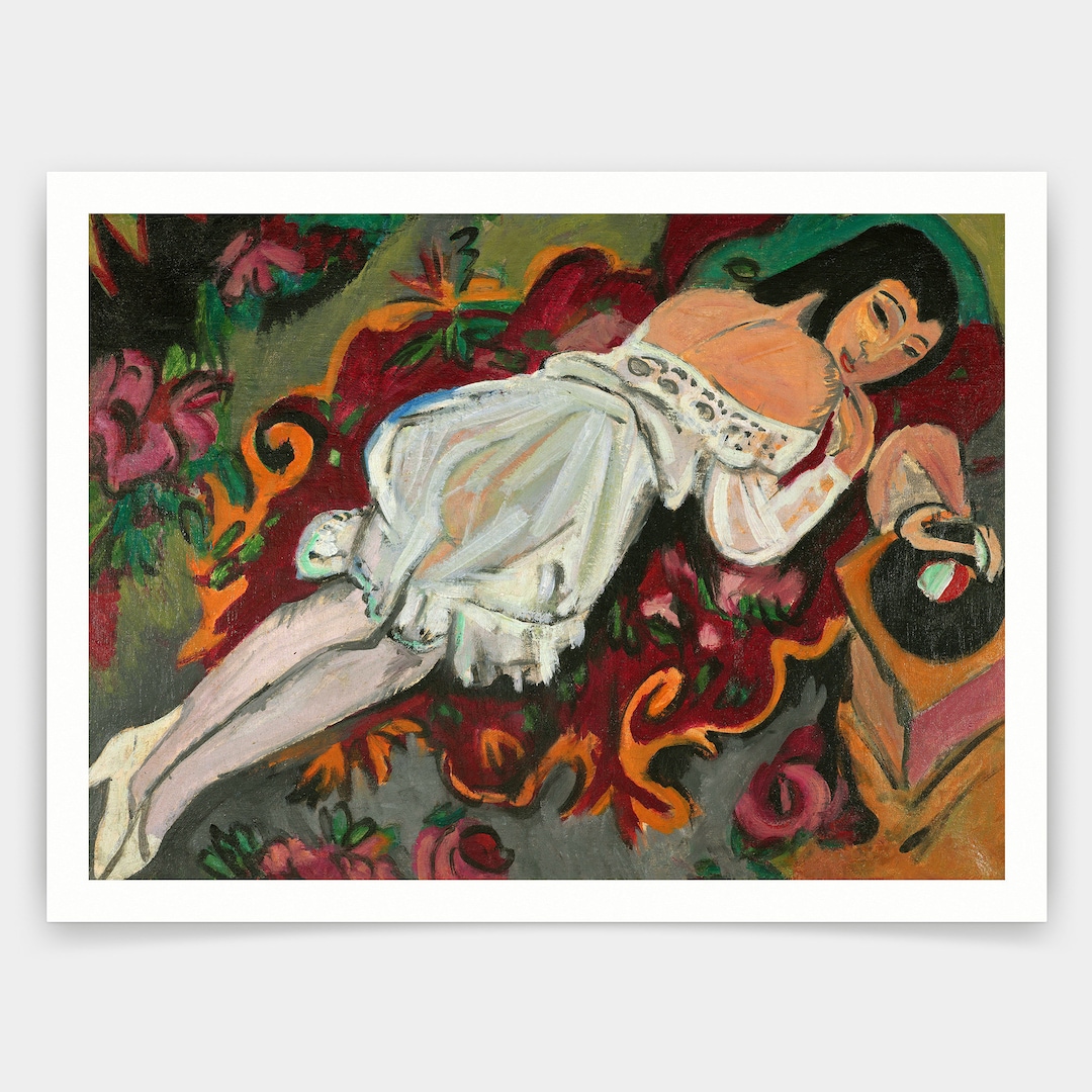 Ernst Ludwig Kirchner,girl in White Chemise,art Prints,vintage Art ...