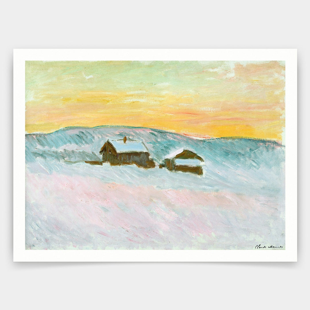 Claude Monet,norwegian Landscape, Blue Houses, 1895,art Prints,vintage ...