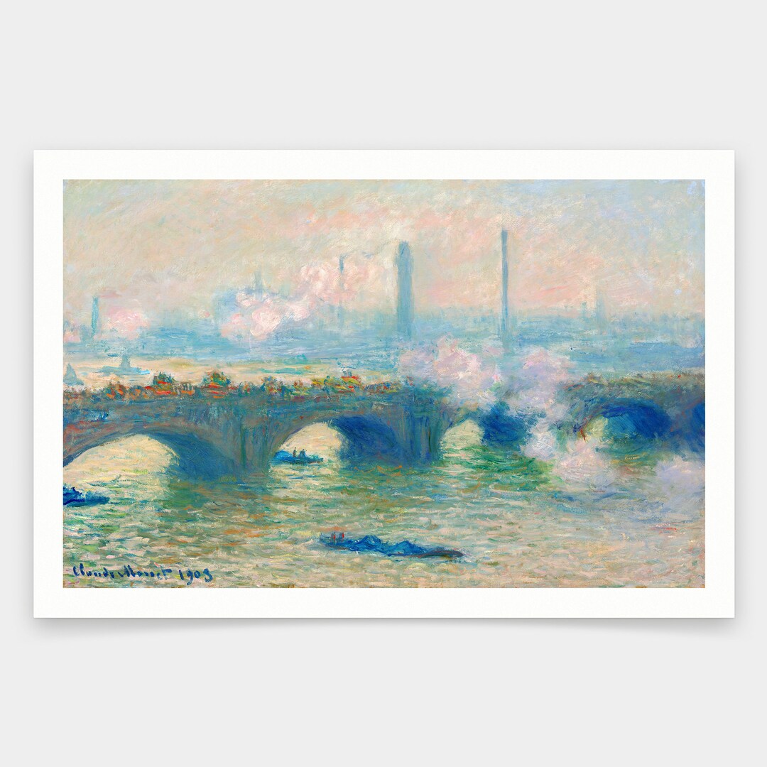 Claude Monet,waterloo Bridge, Gray Day,art Prints,vintage Art,canvas ...