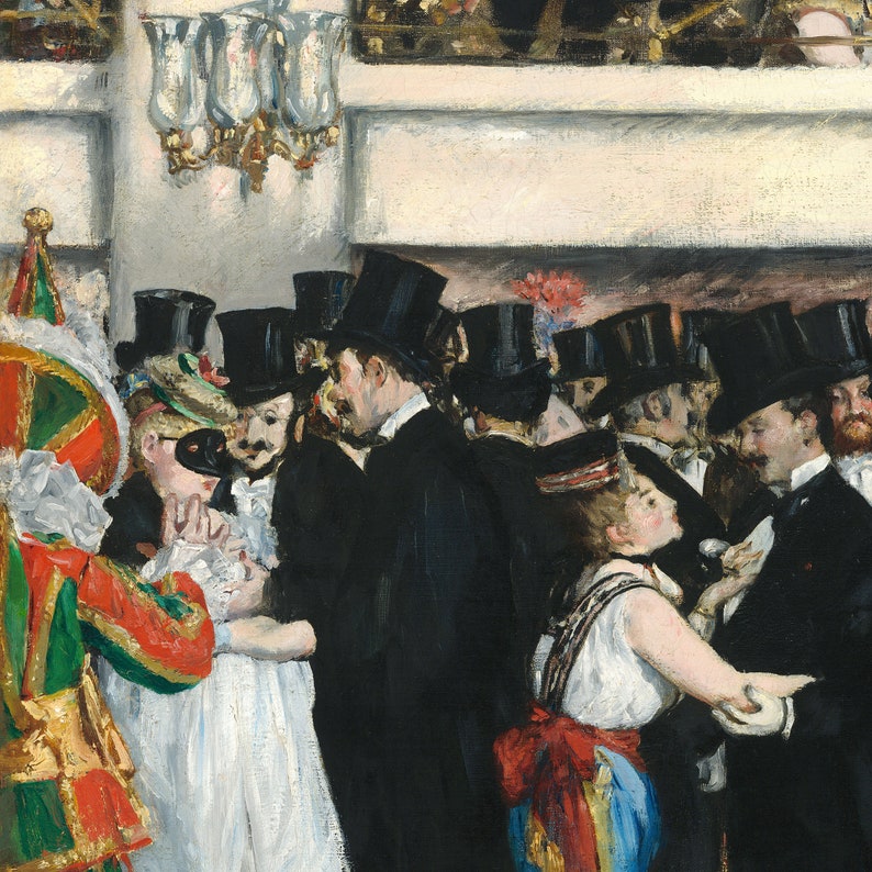 Edouard Manet,masked Ball at the Opera,art Prints,vintage Art,canvas ...