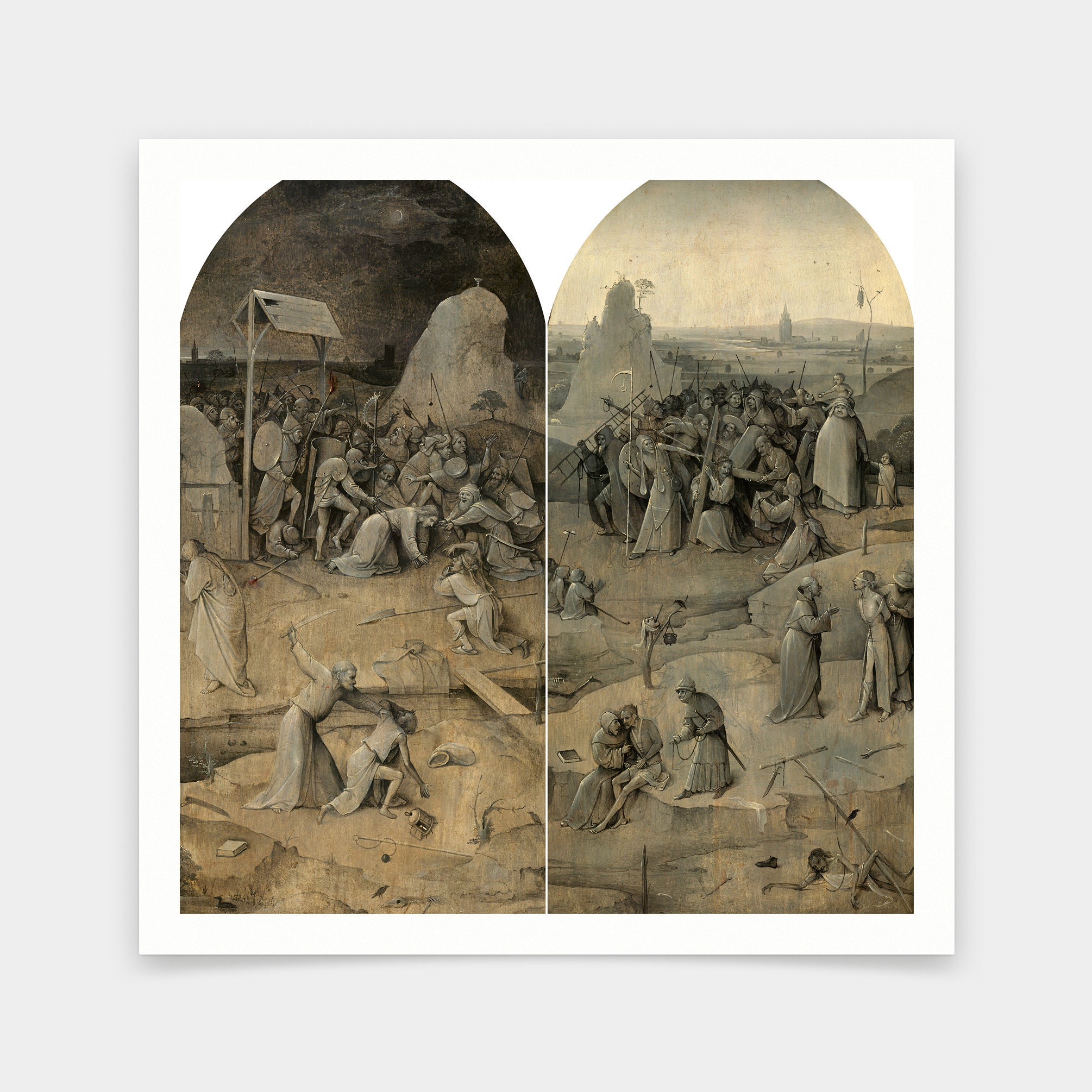 Hieronymus Bosch,the Temptation of Saintanthony ,exterior,art Prints ...