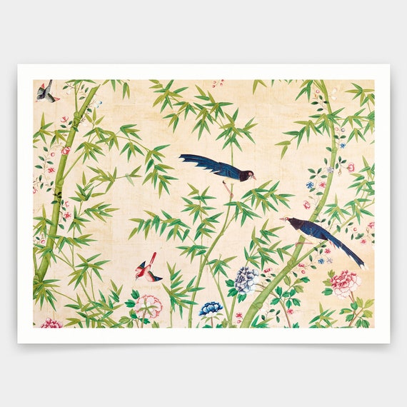 Chinese Schoolvintage Chinese Wallpaper Designart - Etsy