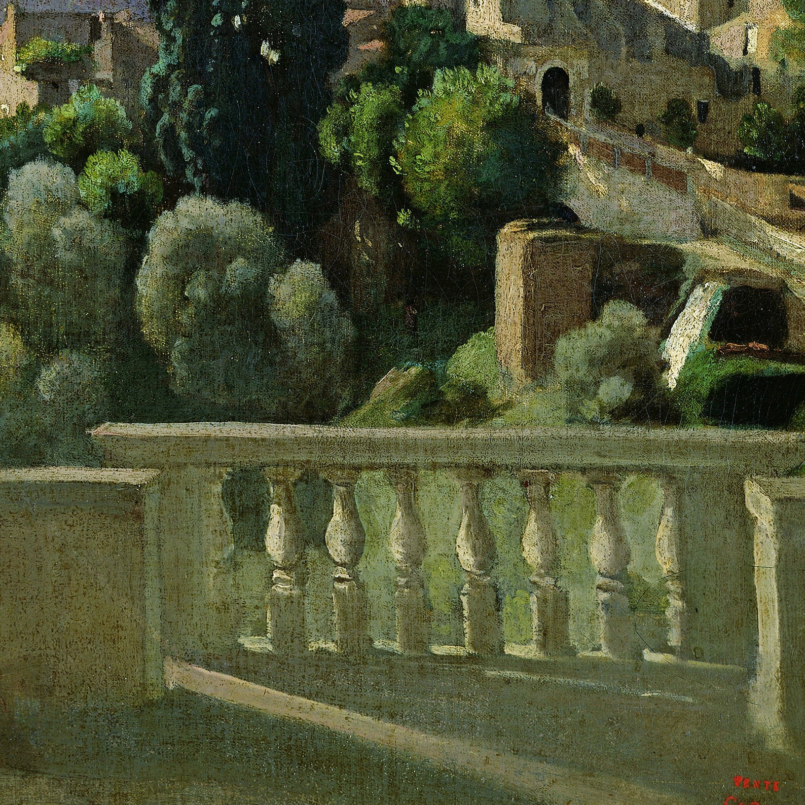 Jean Baptiste Camill Corot,the Gardens of the Villa Deste,art Prints ...