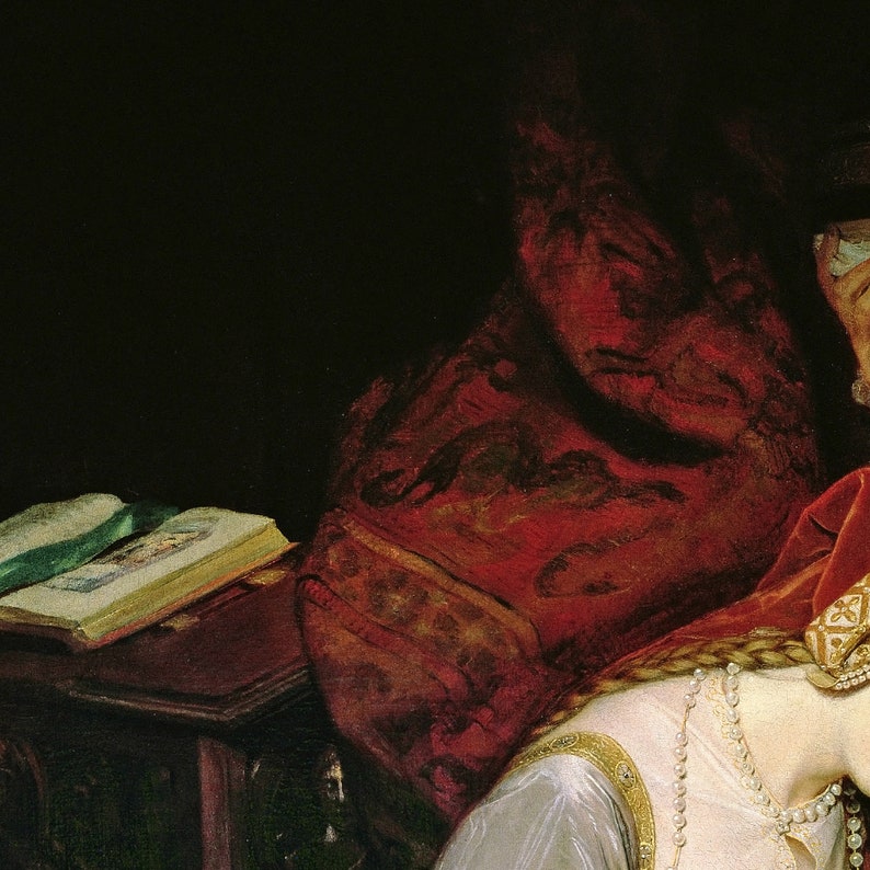 Edouard Cibot,anne Boleyn in the Tower,art Prints,vintage Art,canvas ...