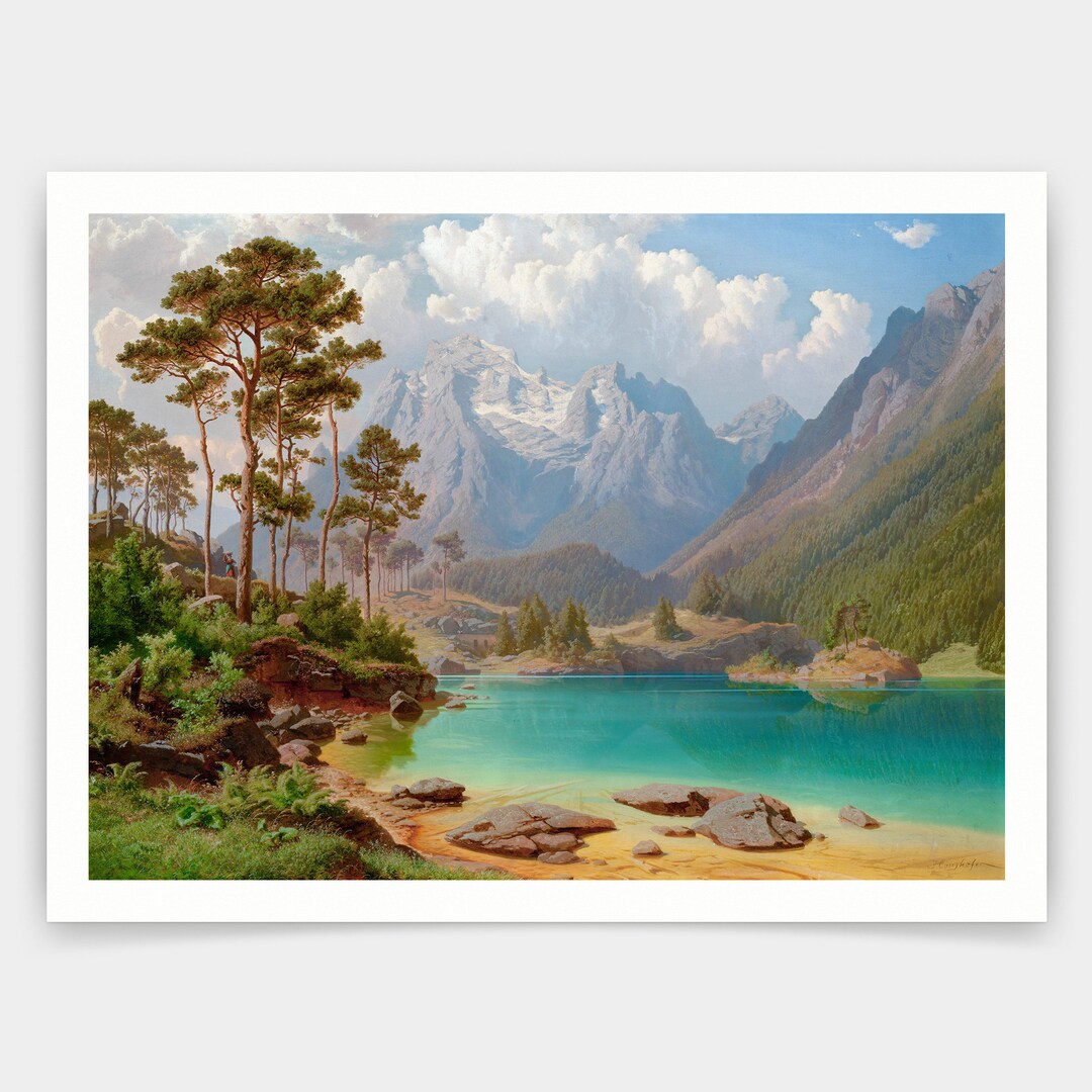 Max Haushofer,weissensee Near Lermoos in Tyrol,art Prints,vintage Art ...