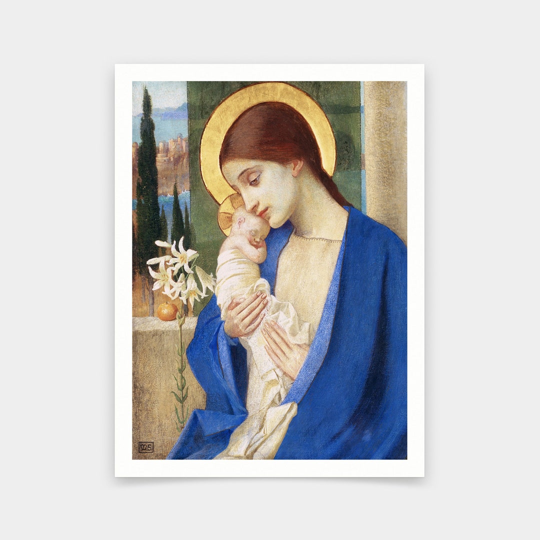 Marianne Stokes,madonna and Child,art Prints,vintage Art,canvas Wall ...