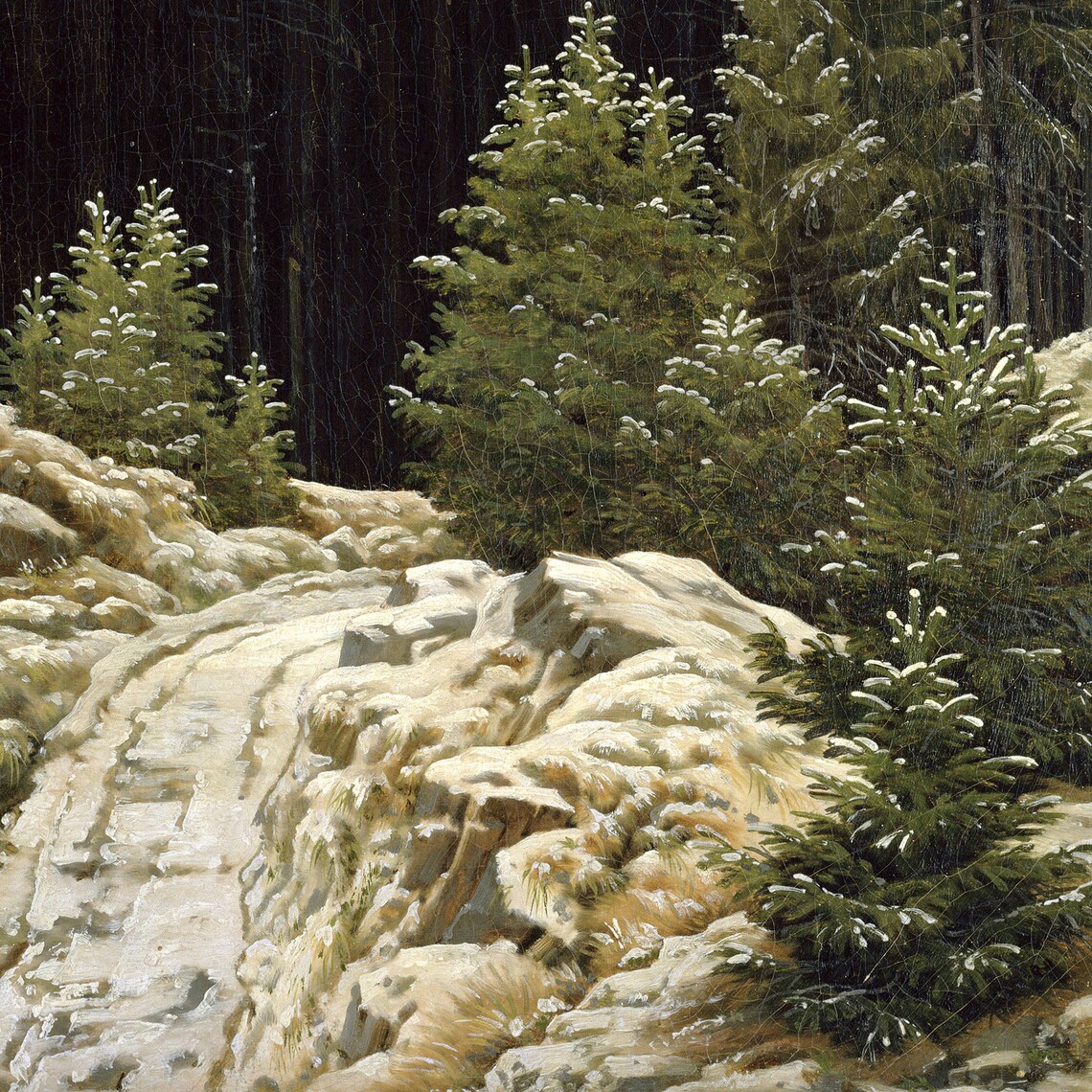 Caspar David Friedrich,early Snow,art Prints,vintage Art,canvas Wall ...