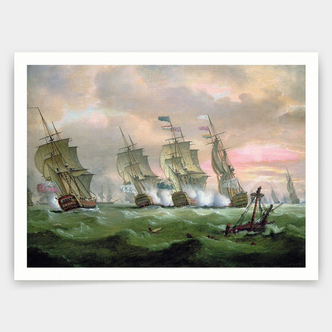 Thomas Luny,admiral Sir Edward Hawke Defeating Admiral De Conflans in ...