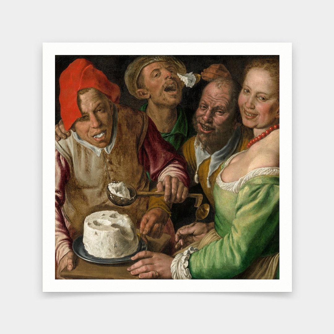 Vincenzo Campi,the Ricotta Eaters,art Prints,vintage Art,canvas Wall ...