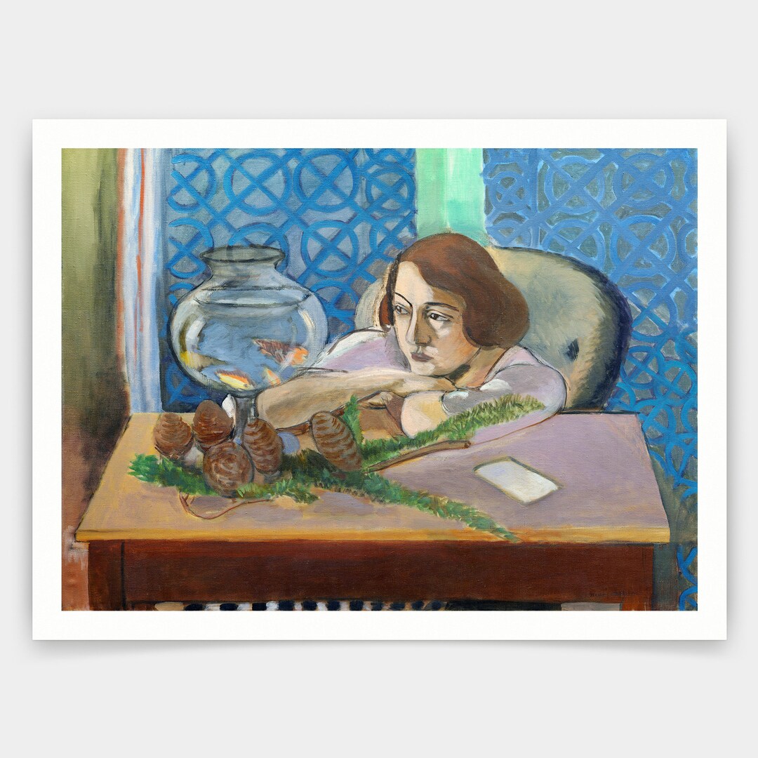 Henri Matisse,woman Before an Aquarium, 1921–23,art Prints,vintage Art ...