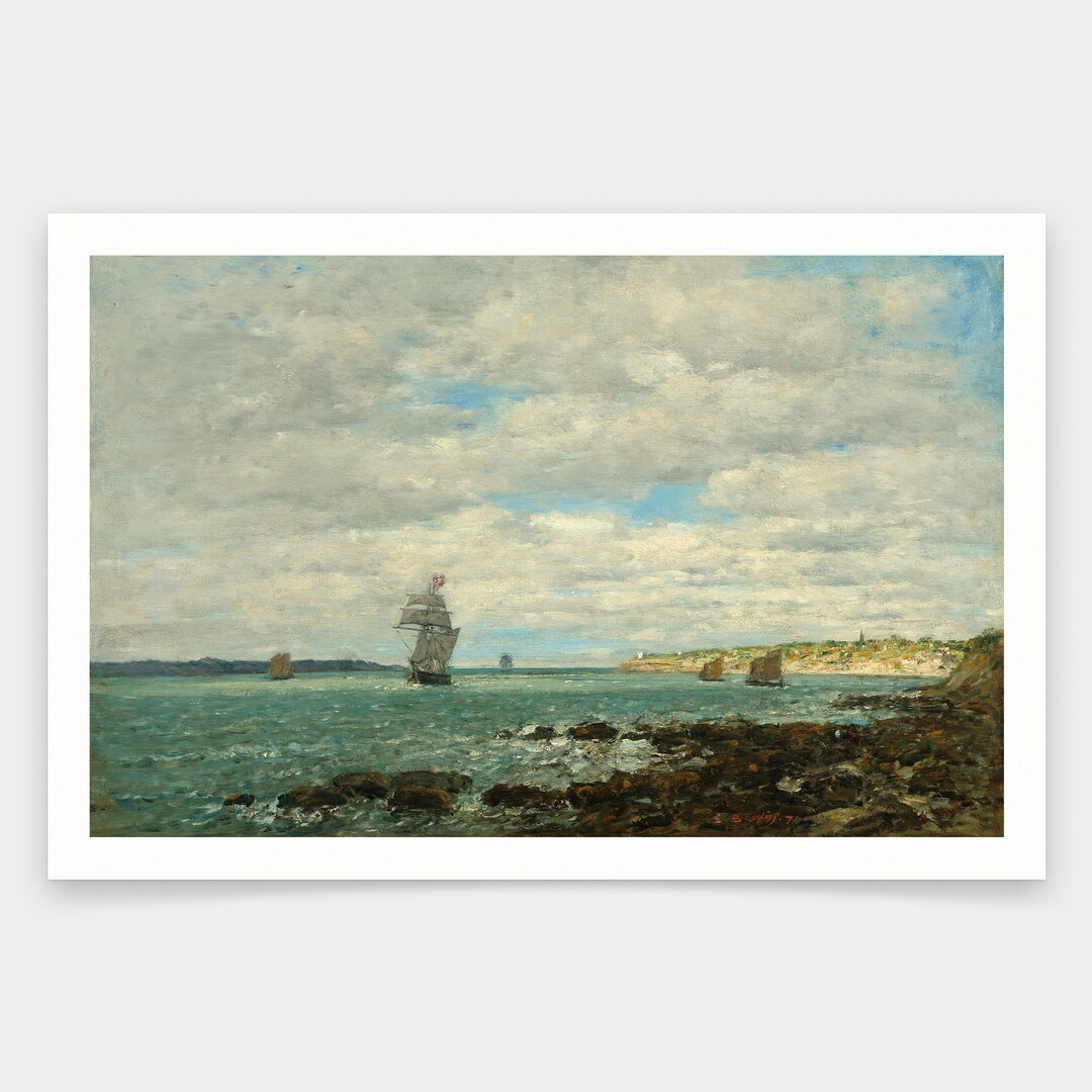 Eugene Boudin,coast of Brittany,art Prints,vintage Art,canvas Wall Art ...