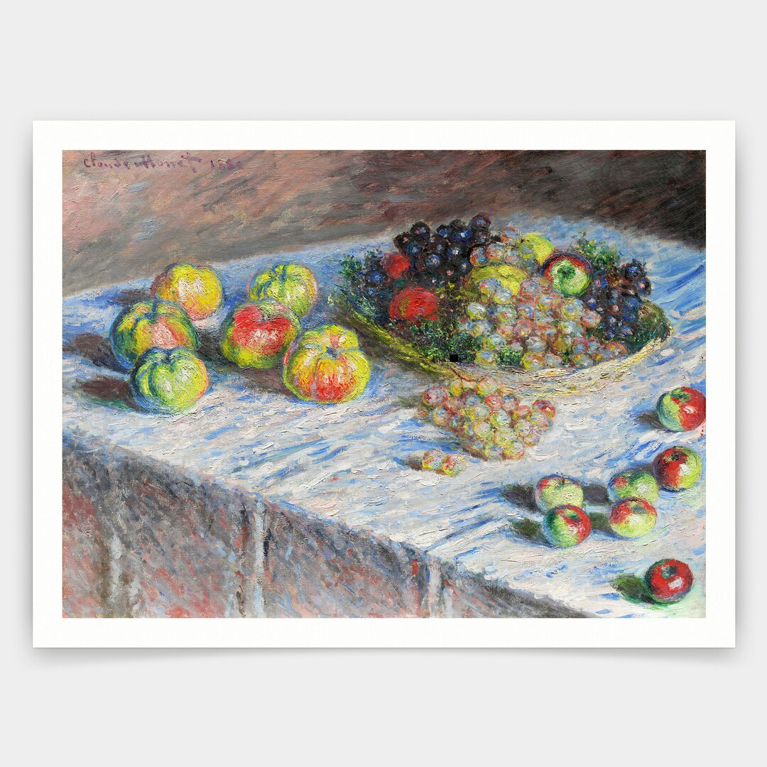Claude Monet,apples and Grapes, 1880,art Prints,vintage Art,canvas Wall ...