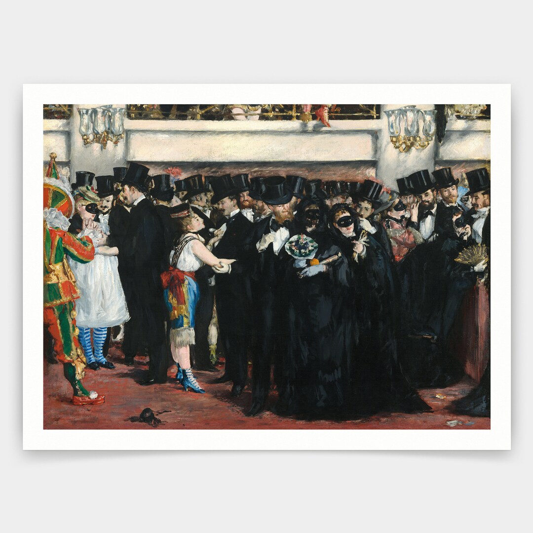 Edouard Manet,masked Ball at the Opera,art Prints,vintage Art,canvas ...
