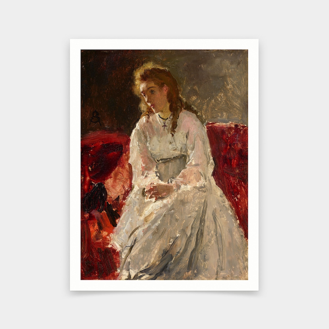 Alfred Stevens,woman in White,art Prints,vintage Art,canvas Wall Art ...
