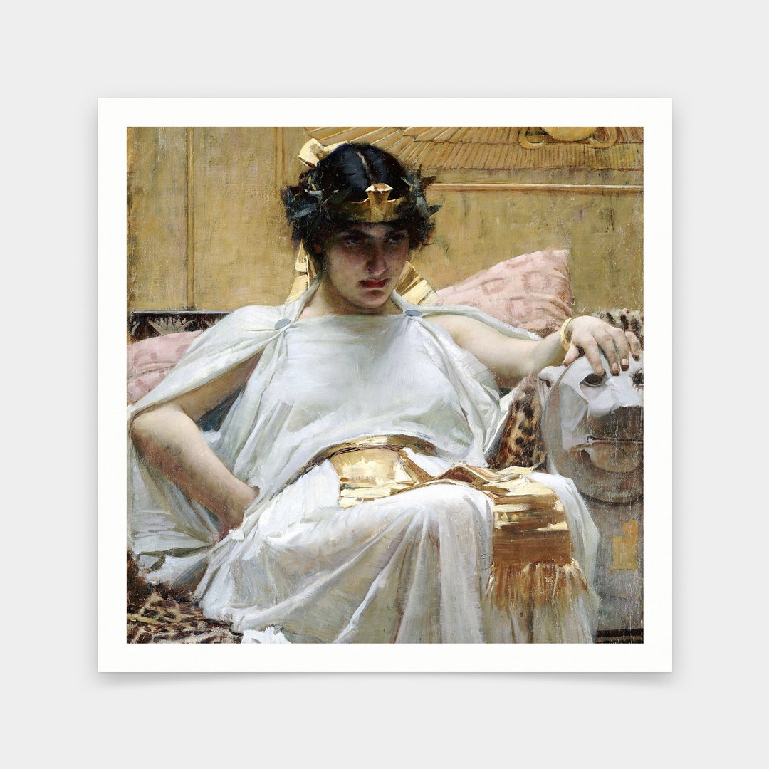 John William Waterhouse,cleopatra, C.1887,art Prints,vintage Art,canvas ...