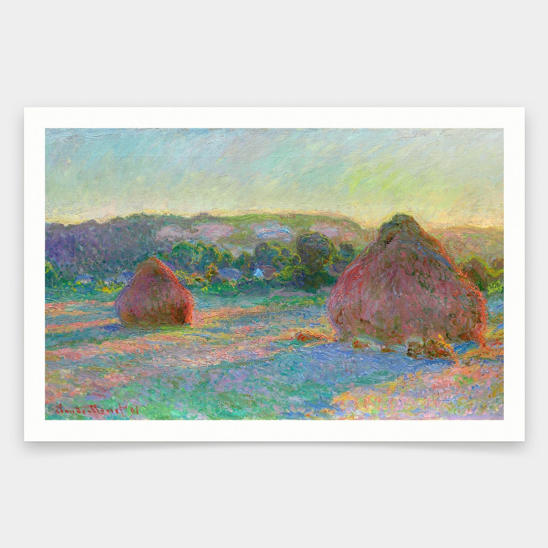 Claude Monet,stacks of Wheat (end of Summer), 189091,art Prints,vintage ...