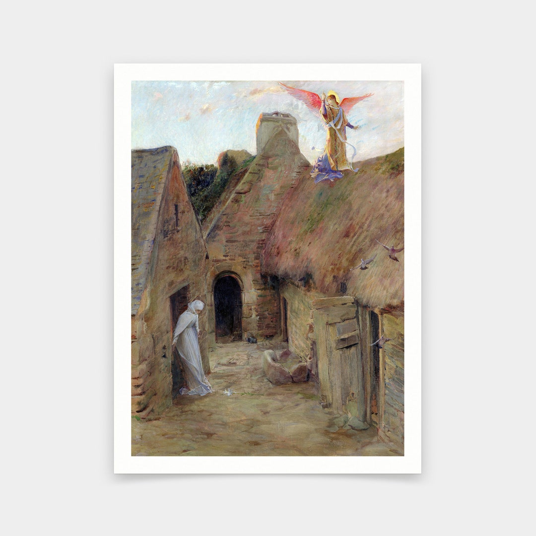 Luc Oliver Merson,the Annunciation,art Prints,vintage Art,canvas Wall ...