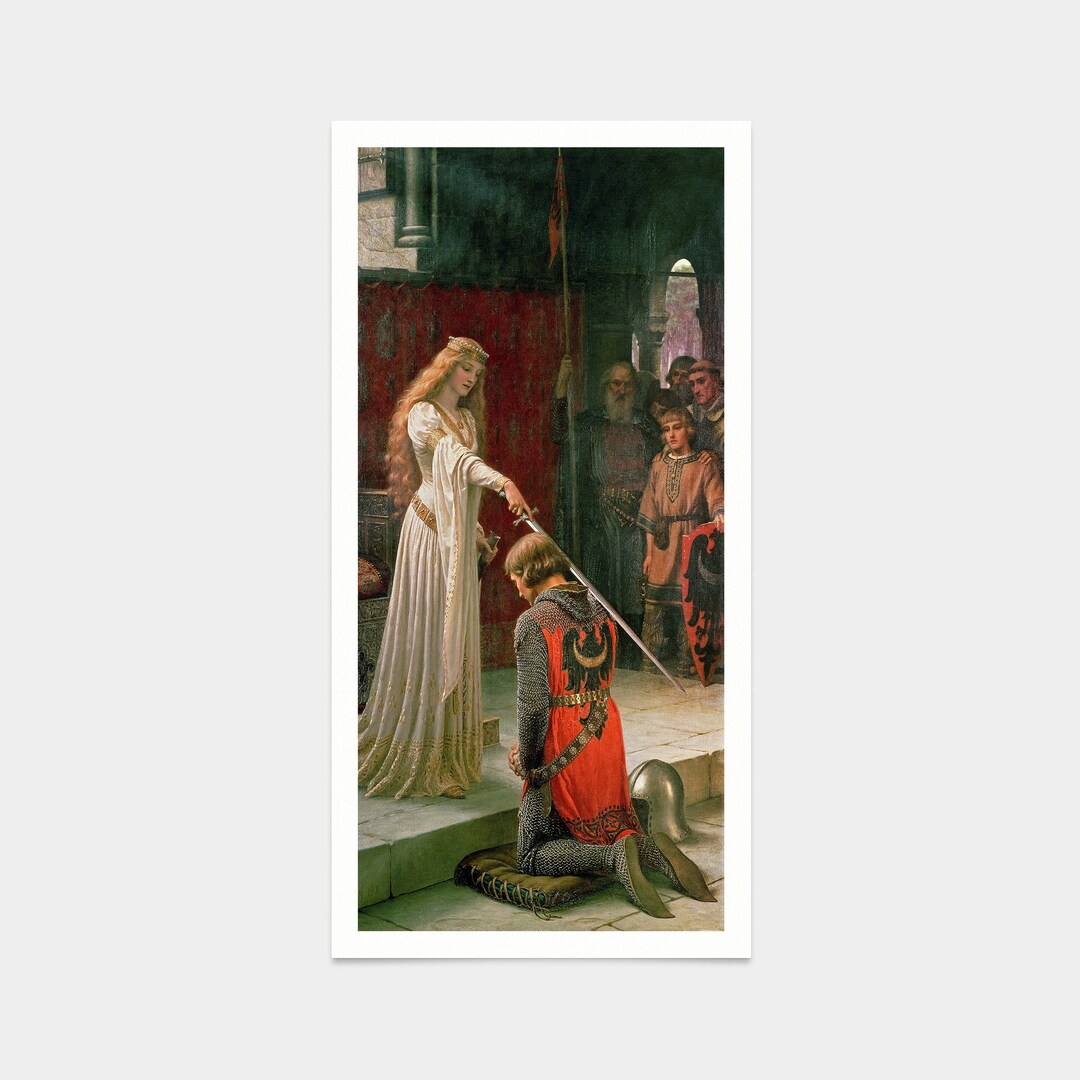 Edmund Blair Leighton,the Accolade,art Prints,vintage Art,canvas Wall ...