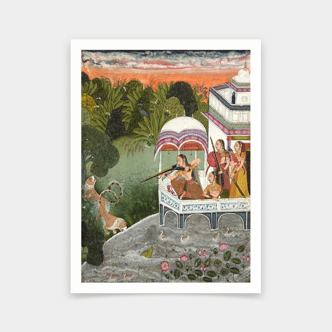 Indian Paintings,princess Rani,indian Print,art Prints,vintage Art ...