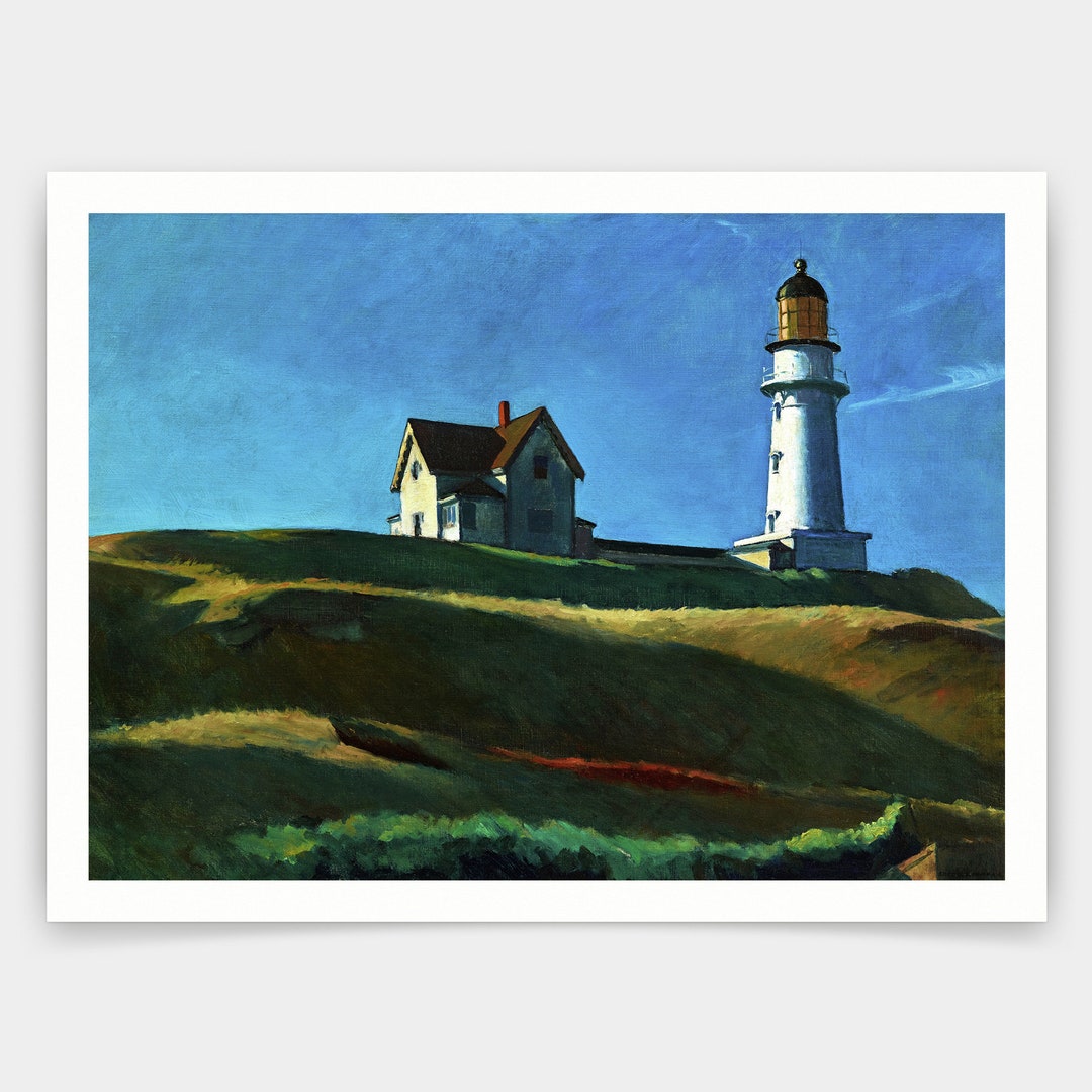 Edward Hopper,the Lighthouse Hill,art Prints,vintage Art,canvas Wall ...