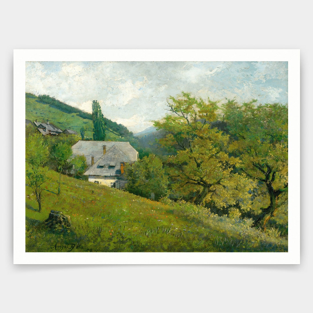Angyal, Vojtech,krajina Pri Kremnici,art Prints,vintage Art,canvas Wall ...