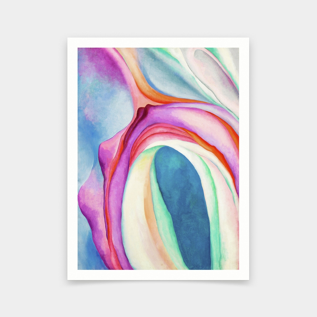 Georgia O'keeffe,music, Pink and Blue No.2, 1918,art Prints,vintage Art ...