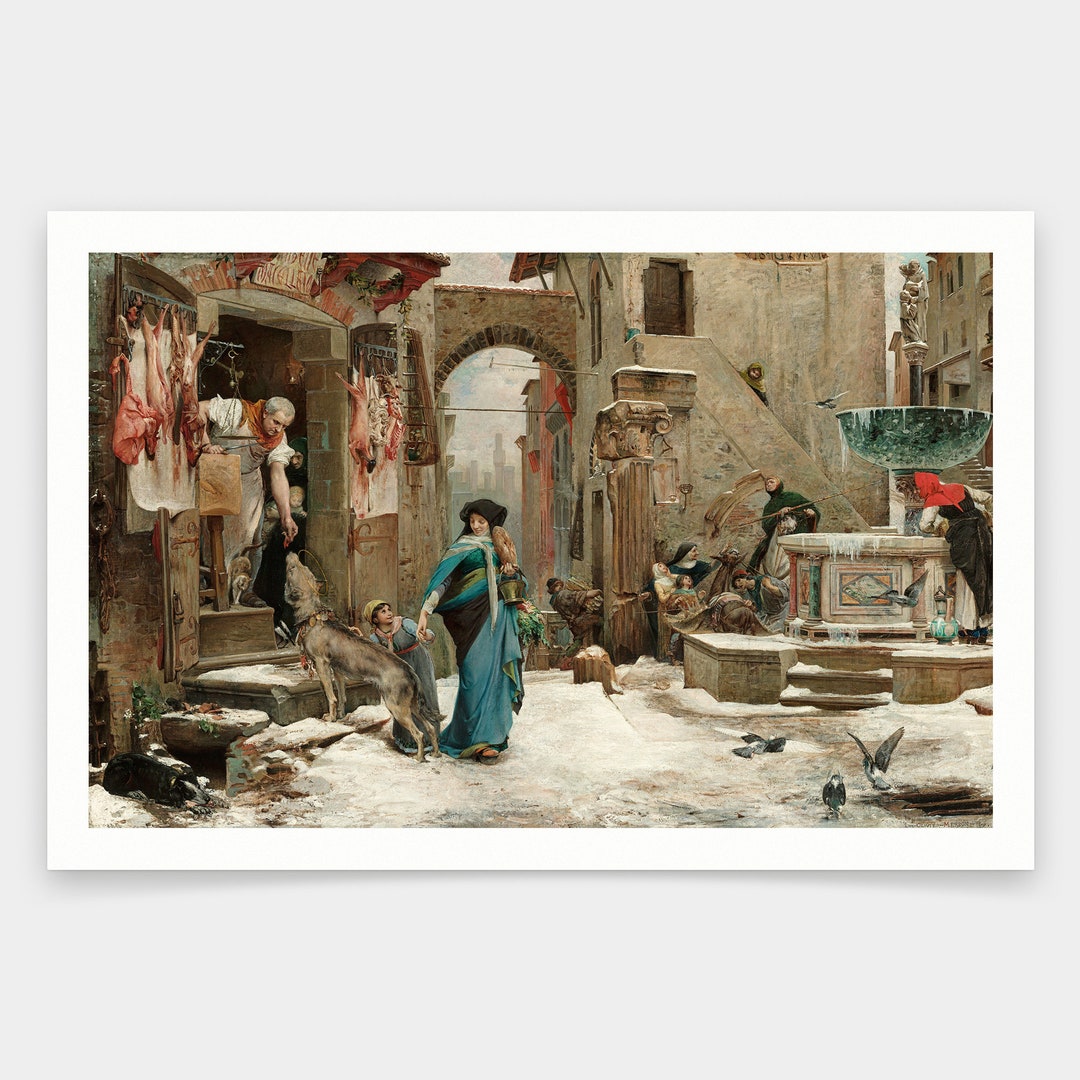 Luc Olivier Merson,the Wolf of Agubbio,art Prints,vintage Art,canvas ...
