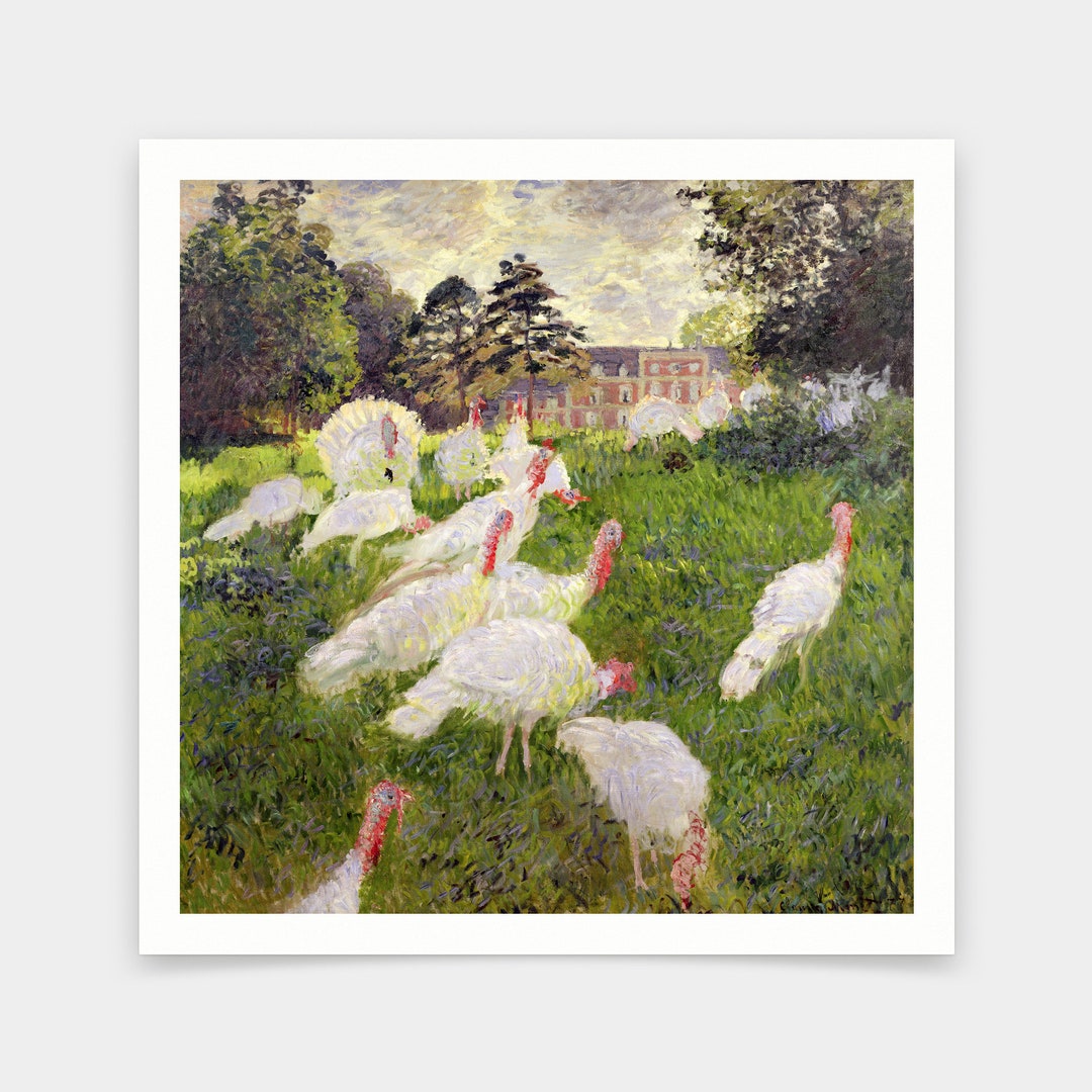 Claude Monet,the Turkeys at the Chateau De Rottembourg,art Prints ...