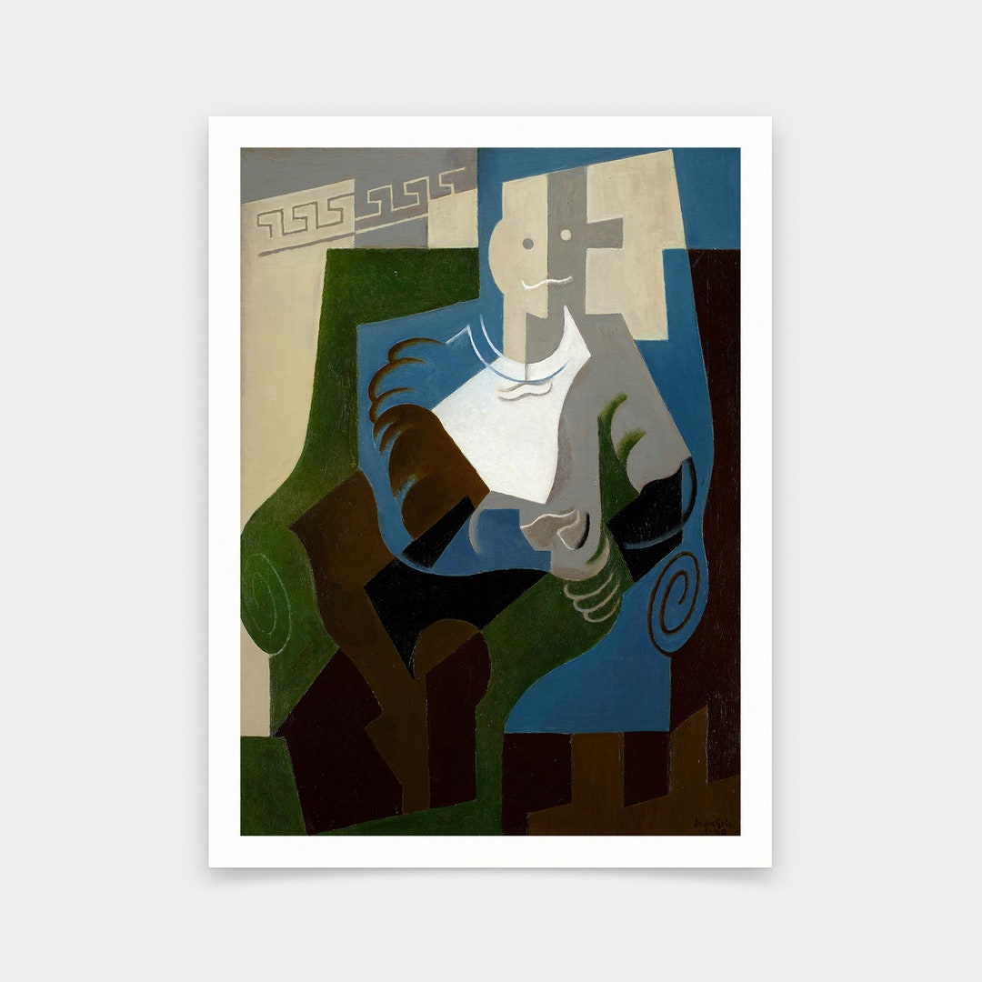 Juan Gris,seated Harlequin, C. 1920,art Prints,vintage Art,canvas Wall ...