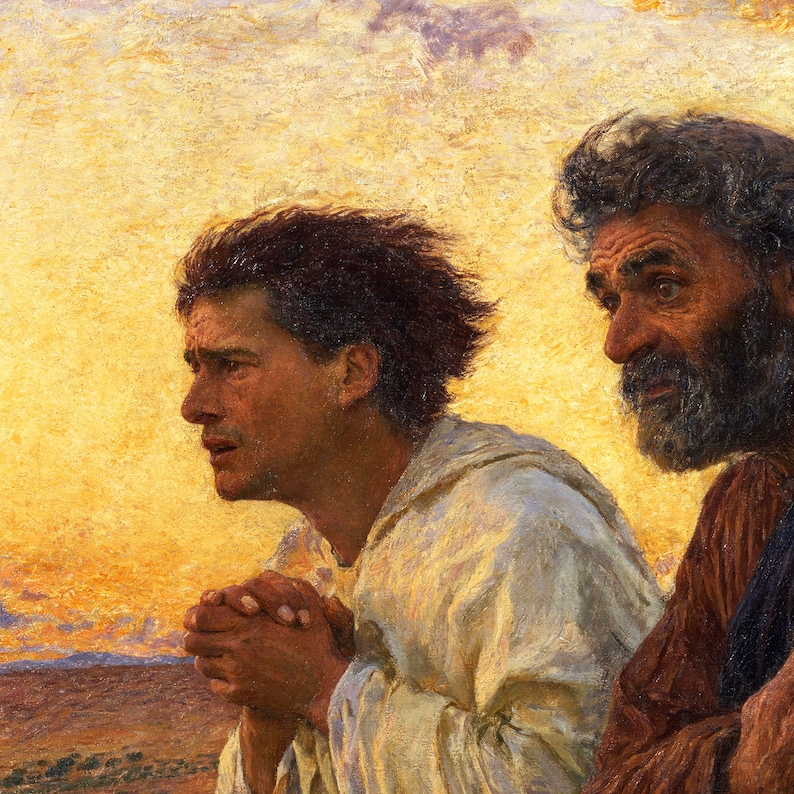 Eugene Burnand,the Disciples Peter and John Running to the Sepulchre on ...