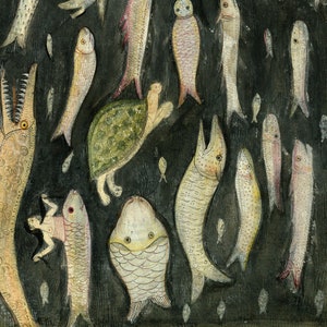 Book of Wonders,bizarre Persian Fish,art Prints,vintage Art,canvas Wall ...