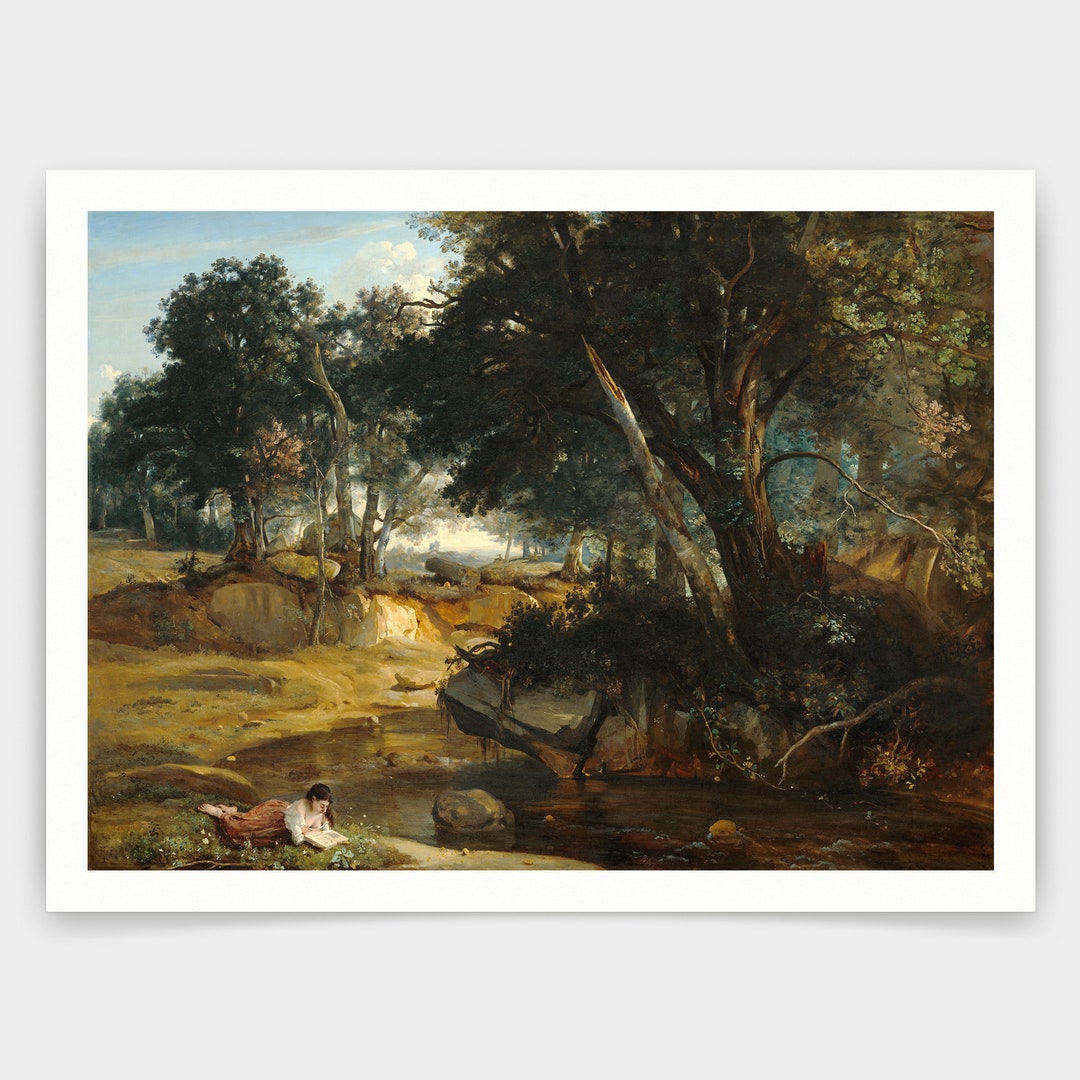 Jean-baptiste-camille Corot,forest of Fontainebleau,art Prints,vintage ...