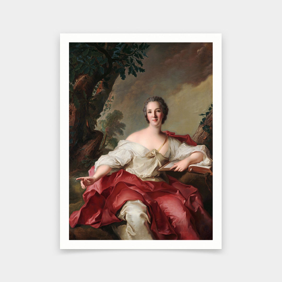 NATTIER, Jean-marc,portrait of Madame Geoffrin,art Prints,vintage Art ...