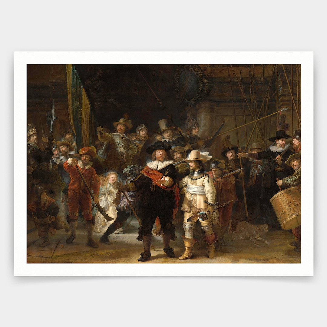 Rembrandt Harmensz Van Rijn,the Night Watch,art Prints,vintage Art ...