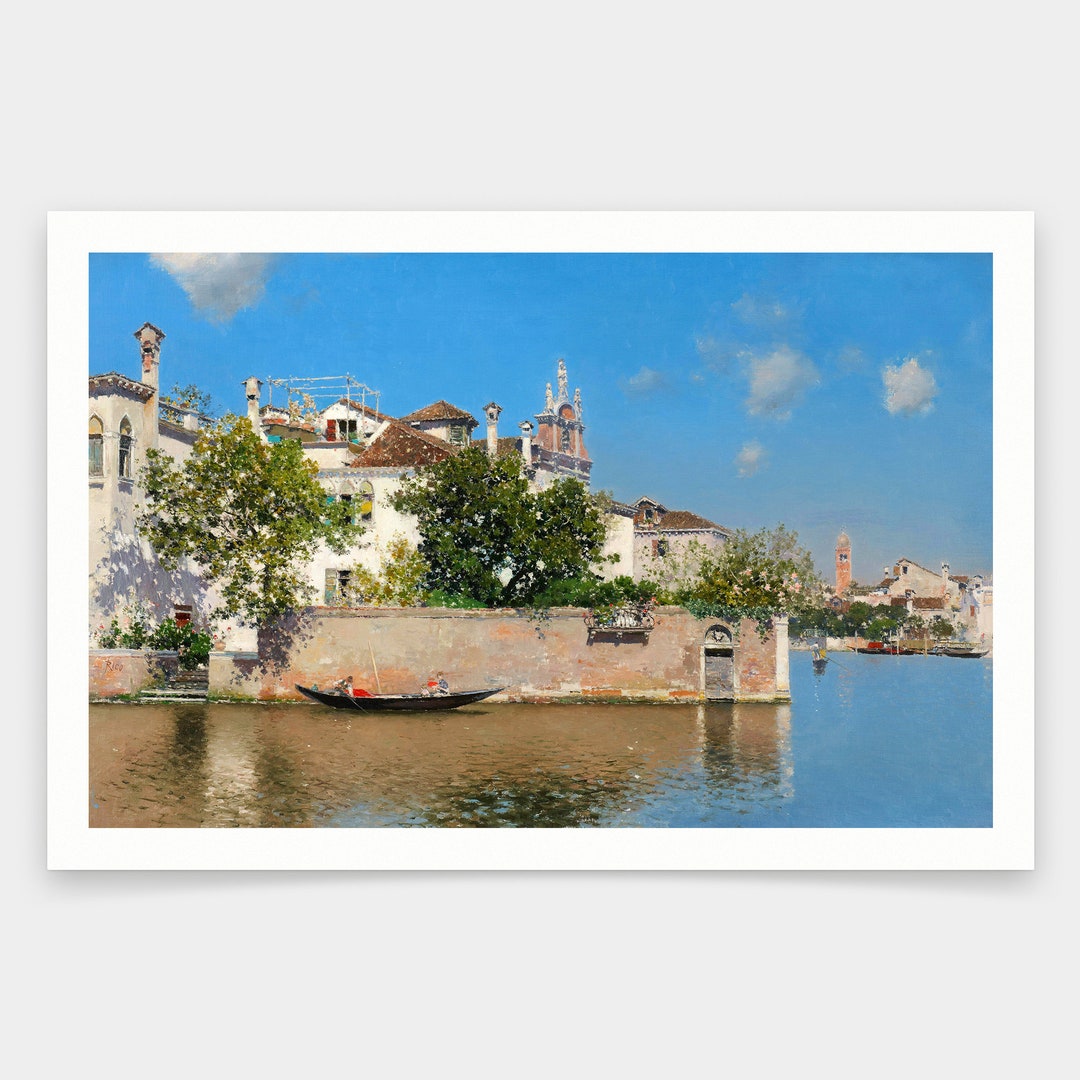 Martin Rico Martin Rico Y Ortega,giardino Del Palazzo Vendramin,19th ...