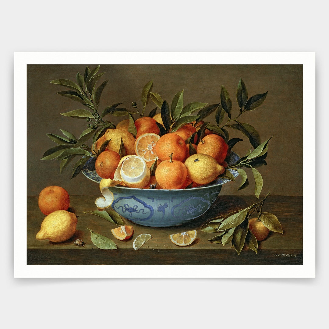 Jacob Van Hulsdonck,still Life With Oranges and Lemons in a Wan-li ...