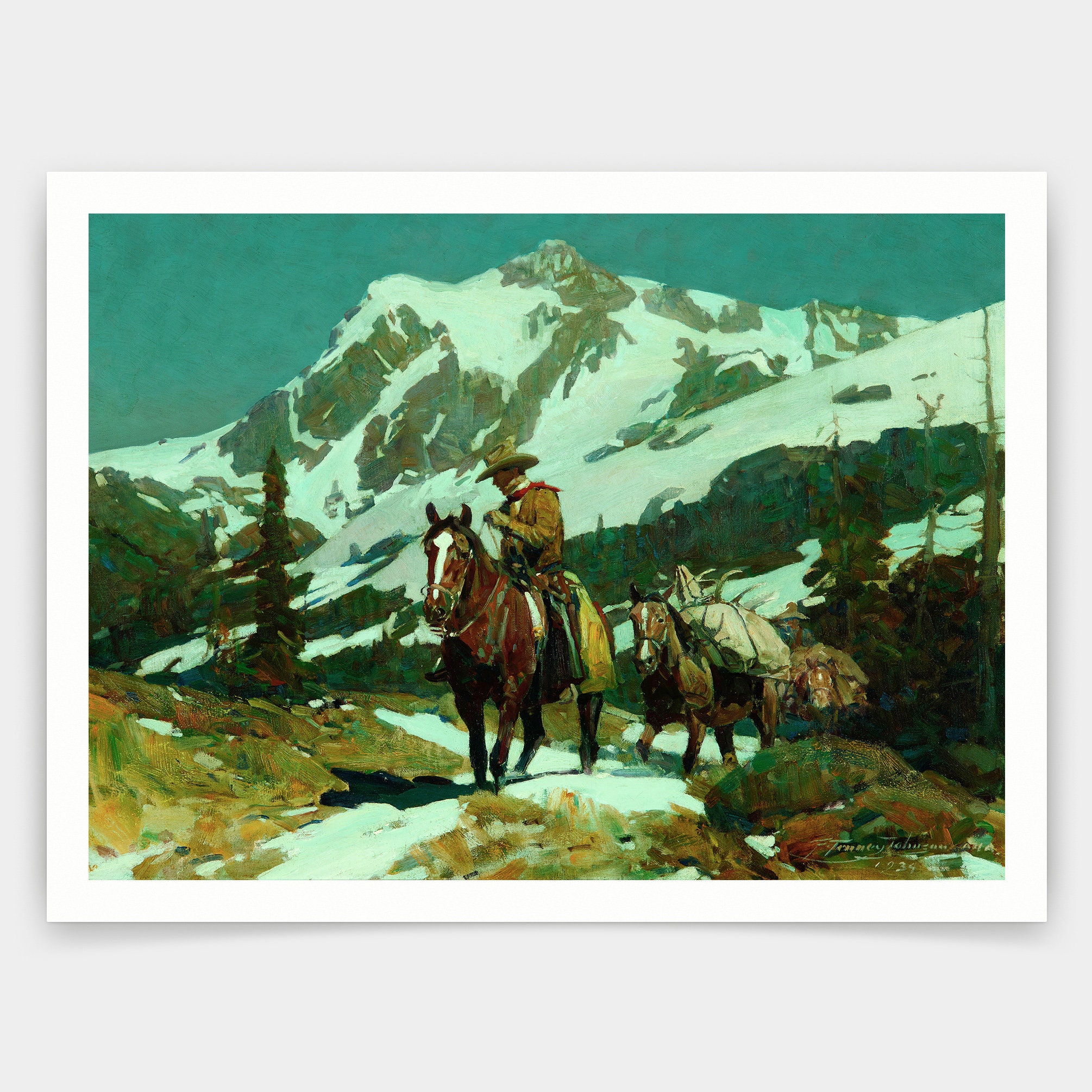 Frank Tenney Johnsonreturn From the Huntart Printsvintage - Etsy