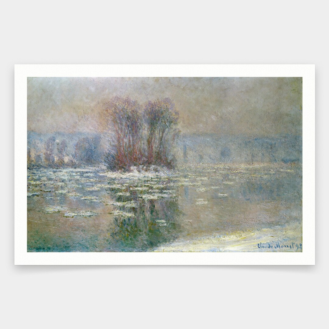 Claude Monet,ice at Bennecourt,art Prints,vintage Art,canvas Wall Art ...