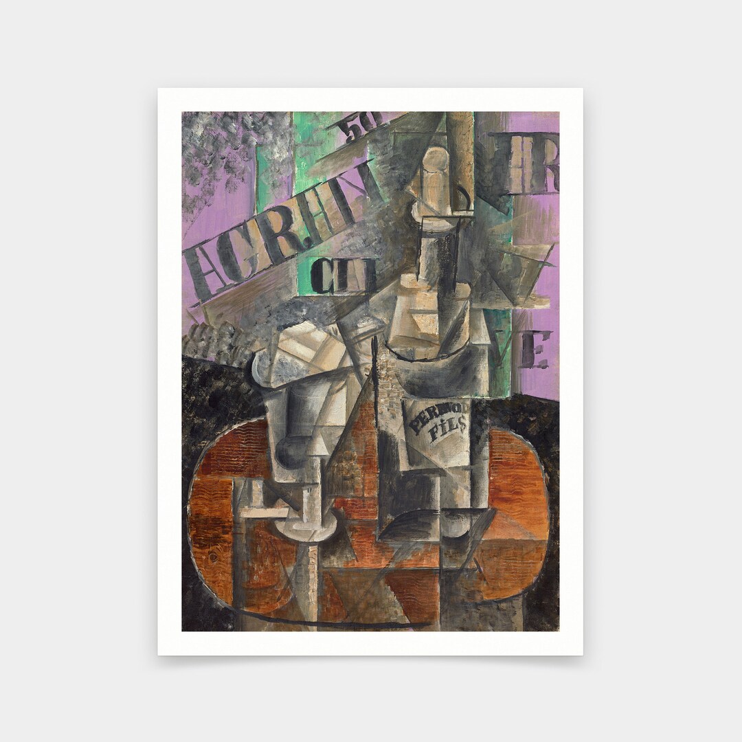 Pablo Picasso,table in a Cafe,bottle of Pernod,art Prints,vintage Art ...