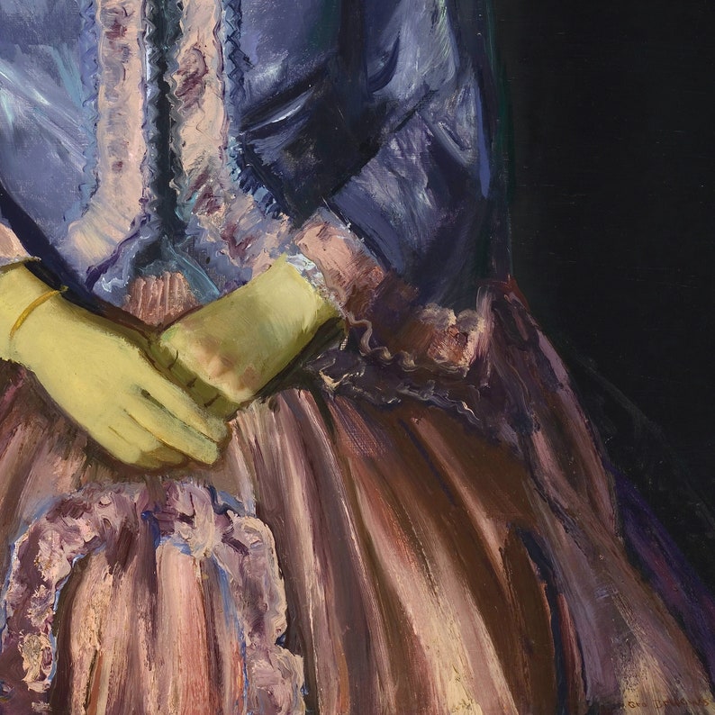 George Bellows,emma in the Purple Dress,art Prints,vintage Art,canvas ...