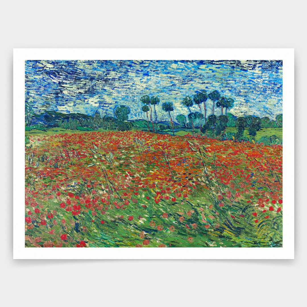 Vincent Van Gogh,poppy Field,art Prints,vintage Art,canvas Wall Art ...