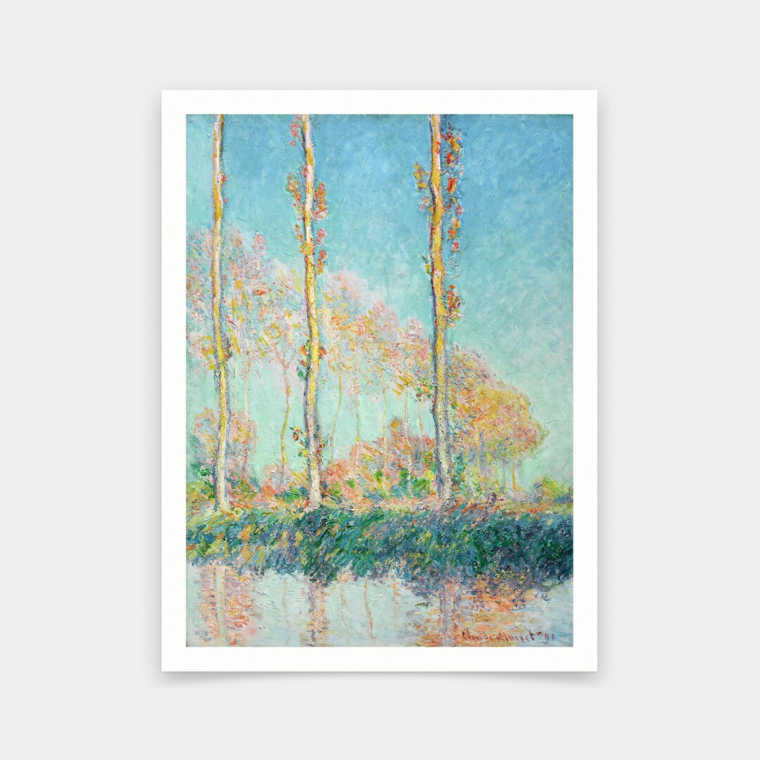Claude Monet,poplars,poplar Scenery by the River,art Prints,vintage Art ...