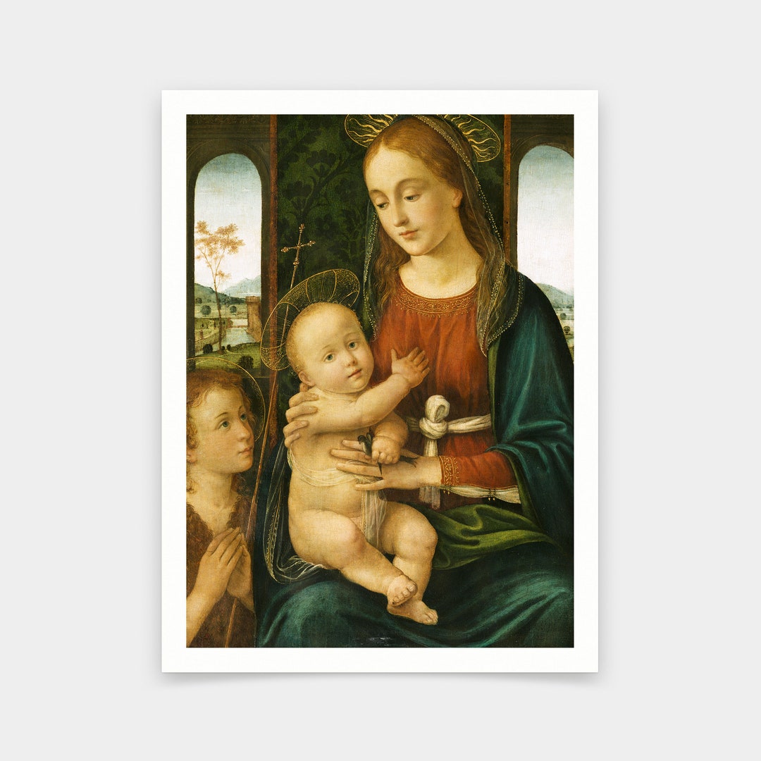 Biagio D’antonio,virgin and Child With Saint John the Baptist,art ...
